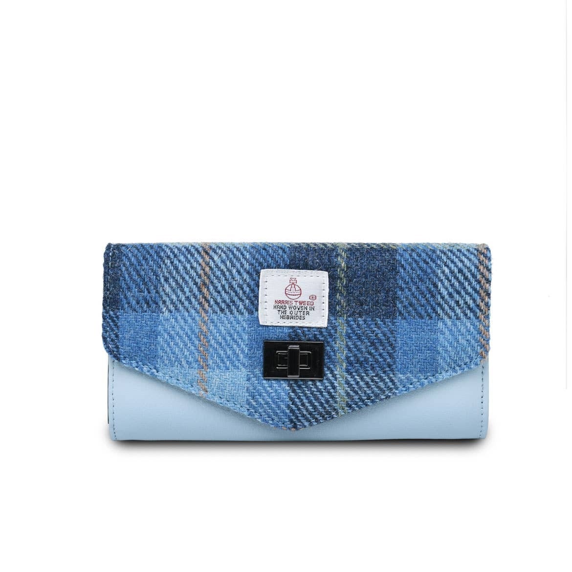 Blue Tartan Harris Tweed Large Clasp Purse | M’Akin Things Handmade (2)